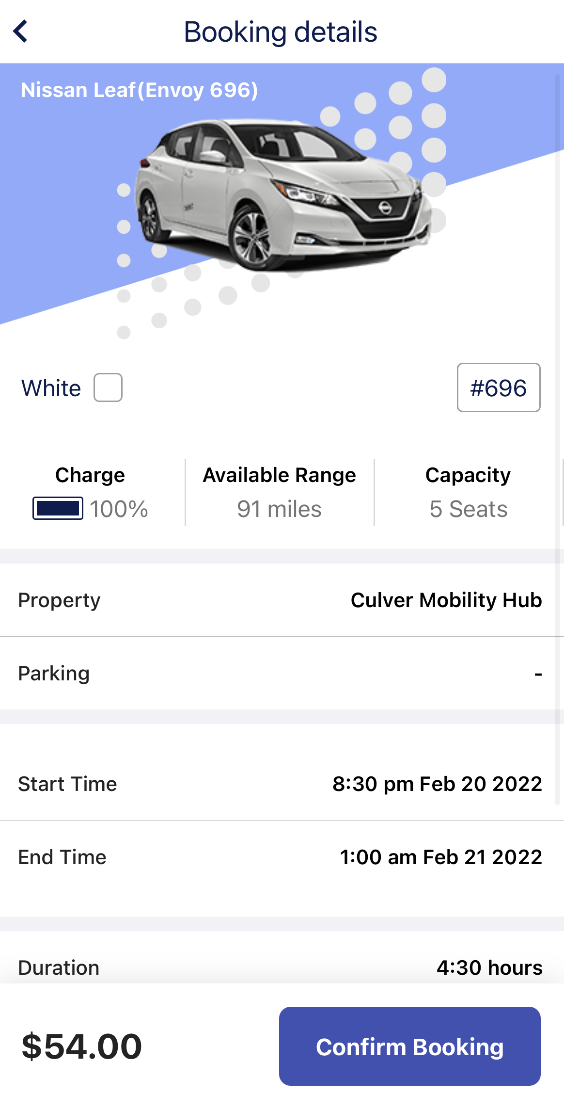 Creating a Booking – Envoy